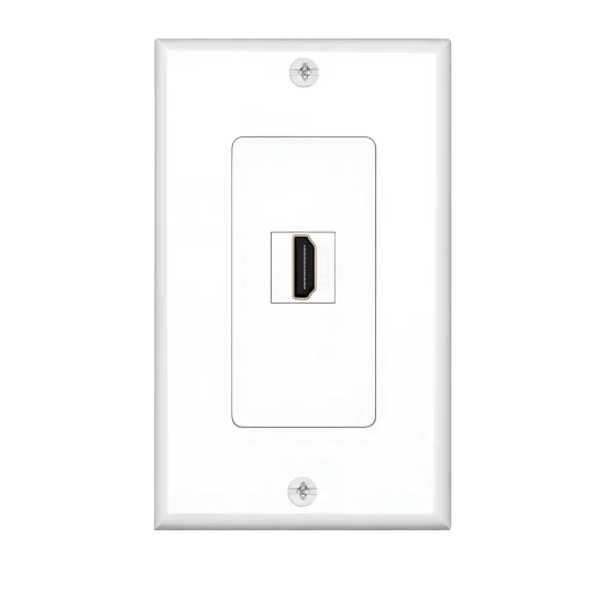 Socket Plug HDMI Wall Plate Insert Jack Outlet Panel 1 Port T_J