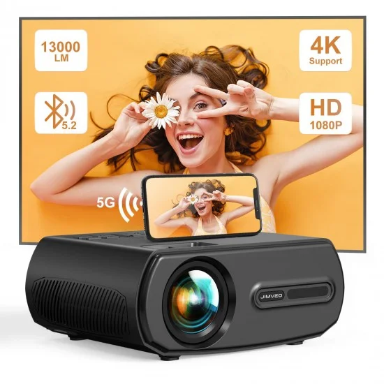 Projector Jimveo E10 Led 30000H Wifi , Bluetooth , Usb , Hdmi , Vga
