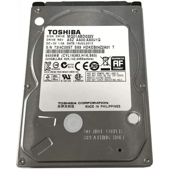 Hard Hdd Toshiba 320Gb Sata 2.5"