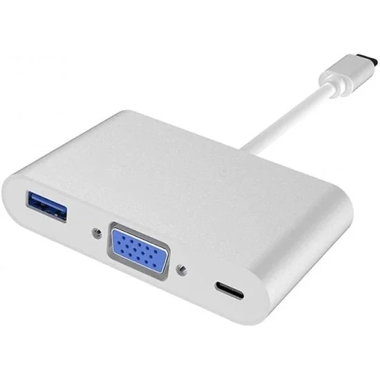 Convert Type-C Male To Vga+Usb3.0+Type-C Admin Female